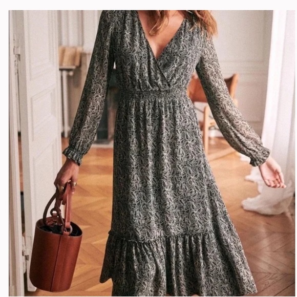 Sezane | Dresses | Sezane Titaine Dress Printed Black And White Size 34 ...